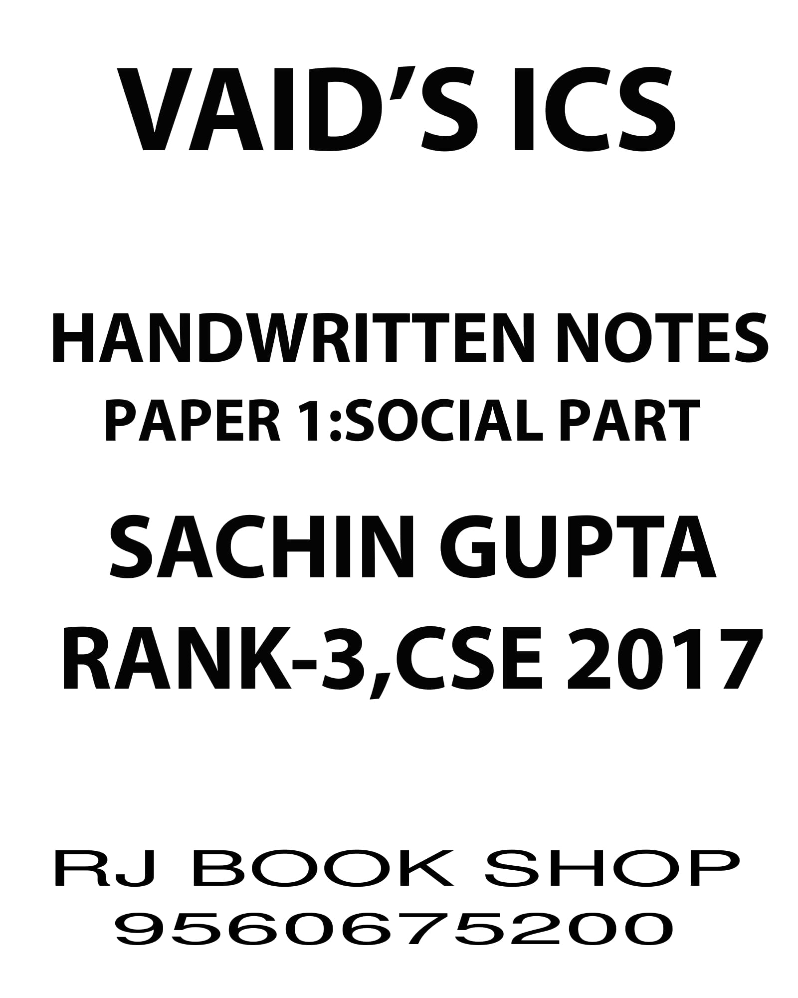 Buy Online Anthropology Notes paper 1 and 2 Vaid Sir Classes By Topper ...
